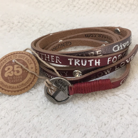Good Works | Jewelry | Good Works Original Wrap Around Bracelet Leather ...